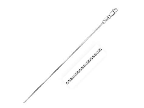 Classic Box Chain In 10k White Gold 078 Mm Richard Cannon Jewelry