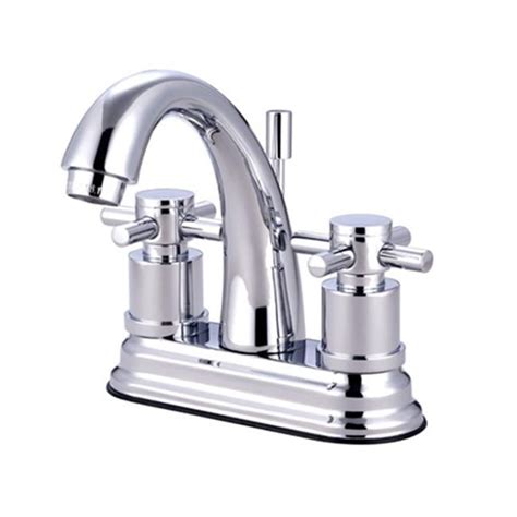 Kingston Brass Two Handle 4 In Centerset Lavatory Faucet With Brass