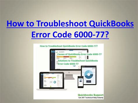 Ppt How To Troubleshoot Quickbooks Error Code 6000 77 Powerpoint