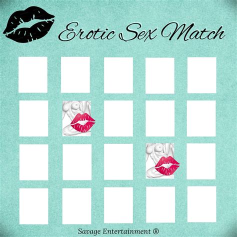 EROTIC SEX MATCH Adult Game Naughty Sexy Date Night Etsy