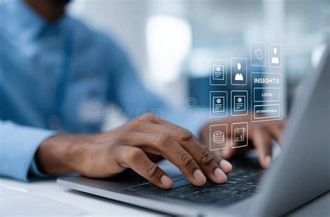 Person Using Online Insights Form On Laptop Showcasing Digital Data