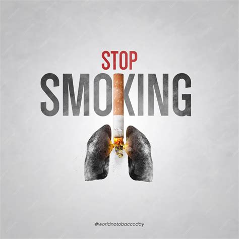 Premium Psd World Notobacco Day Creative Concept Stop Smoking Anti