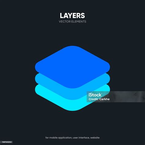 레이어 아이콘 흰색 배경에 쌓인 세 가지 수준 Ui Ux 웹 사이트 또는 모바일 앱 아이콘에 대한 레이어 기호입니다 더하기 기호에 대한 스톡 벡터 아트 및 기타 이미지