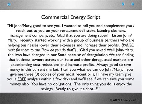 Energy Script For First Timers