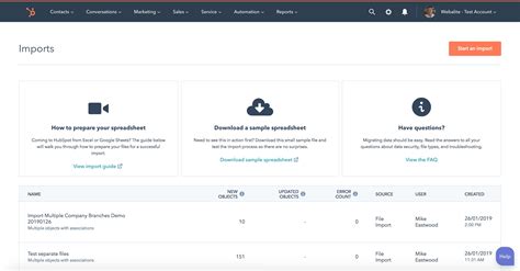 How To Import Contacts And Companies With Multiple Branches To Hubspot