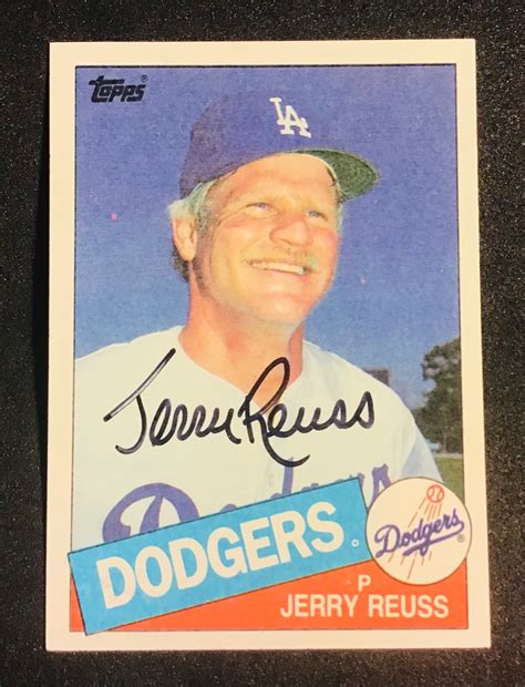 Los Angeles Dodgers Jerry Reuss Auto Signed Autographed 1985 Topps Card