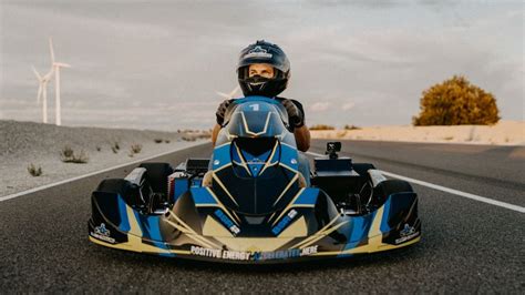 Blue Shock Race Worlds Fastest Electric Race Kart 101mph