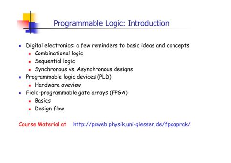 Programmable Logic Introduction