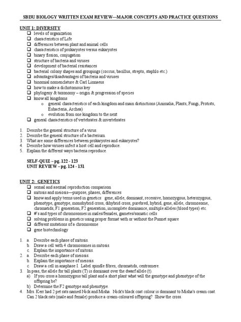 Exam Review Jan 2012 Pdf Dominance Genetics Genotype