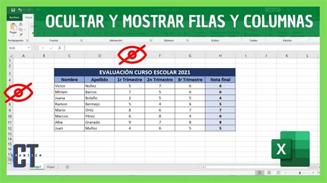 Ocultar Y Mostrar Filas O Columnas En Excel Usando C Hot Sex Picture
