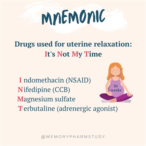 Uterine Relaxants Medical School Stuff Medical School Essentials