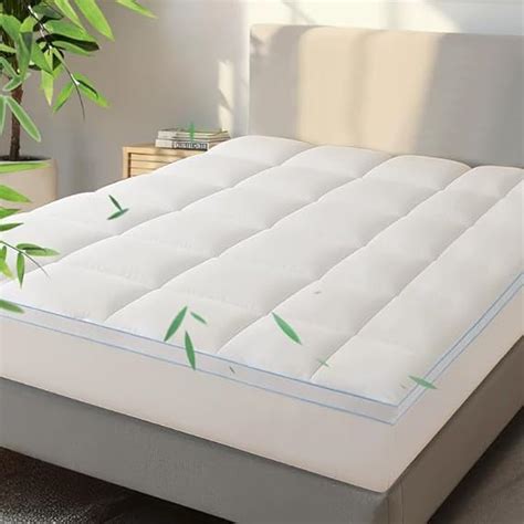 Linenova Bamboo Mattress Topper Queen 1000gsm Ultra Thick 5cm