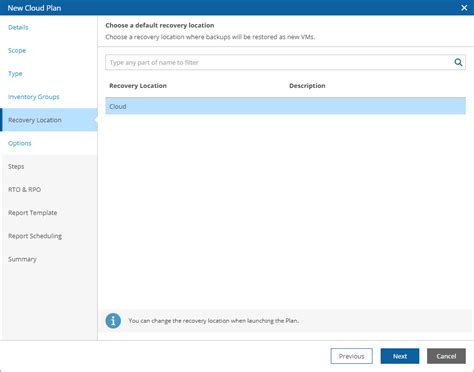 Step 4 Select Recovery Location Veeam Recovery Orchestrator User Guide