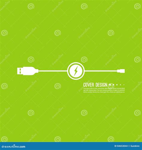 Abstract Background With Usb Stock Vector Illustration Of Port Line