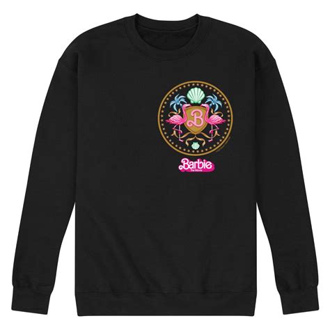 Mens Barbie Barbie Crest Full Color Graphic Fleece Sweatshirt Zulily