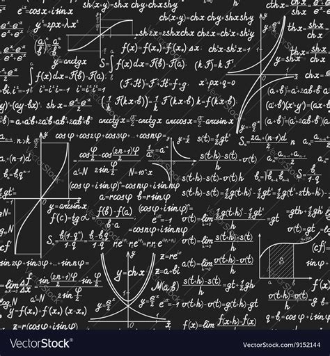 Math Seamless Pattern With Calculations Royalty Free Vector