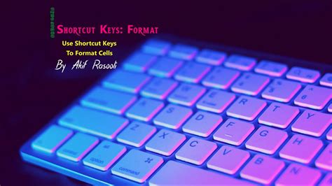 Use Shortcut Keys To Format Cells Youtube