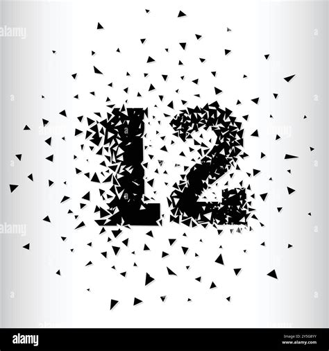 Broken Numbers 12 Explosion Effects Vector And Illustration Stock Vector Image Art Alamy