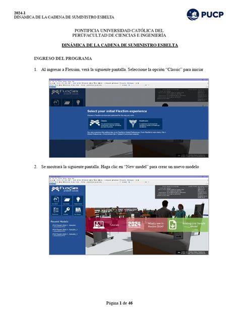 Instructivo De Uso De Flexsim 2024 1 Pdf Simulación