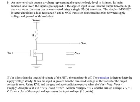 Solved 1 An Inverter Circuit Outputs A Voltage Representing