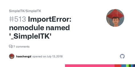 Importerror Nomodule Named Simpleitk Issue Simpleitk Simpleitk Github