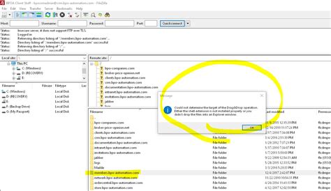 11668 Download Error Filezilla