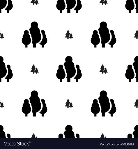 Seamless Trees Pattern Royalty Free Vector Image
