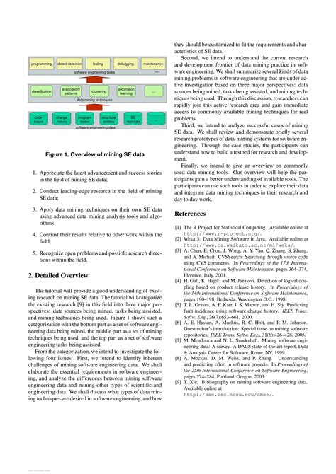 Dataminingforsoftwareengineeringpdf Databases Computer Software And Applications