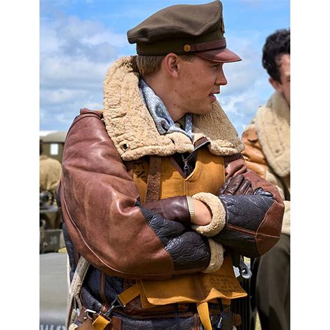 Masters Of The Air Maj Gale Cleven Leather Jacket