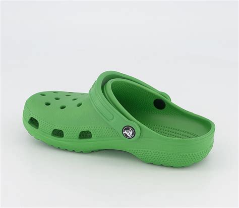 Crocs Classic Clogs Grass Green Flat Shoes For Women