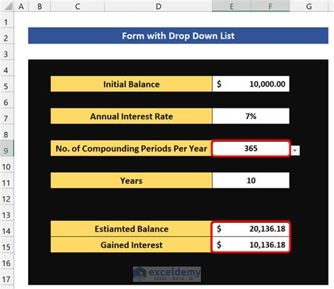 How To Create A Form With Drop Down List In Excel Exceldemy