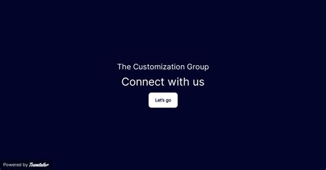 The Customization Group Connect
