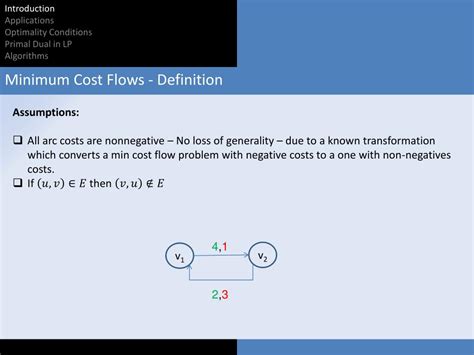 Ppt Minimum Cost Flows Introduction And Basic Algorithms Powerpoint Presentation Id