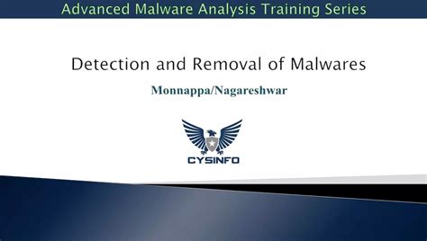 Advanced Malware Analysis Training Session1 Detection And Removal Of