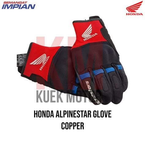 Honda Alpinestar Glove Copper Shopee Malaysia
