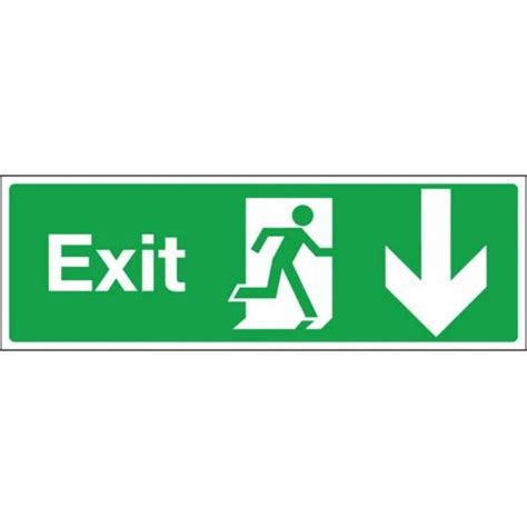 Aluminum Rectangular Exit Symbol Signage For Outdoor Board Thickness 5 10m In Coimbatore