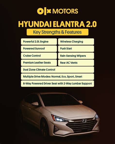 Olx Check Out The Key Specs And Features Of The Hyundai Elantra Limited