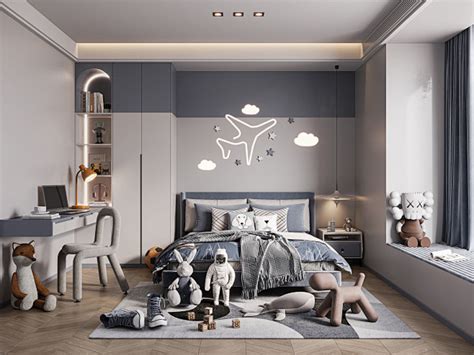 现代儿童房 室内设计 拓者设计吧