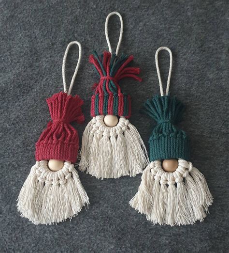 Macrame Santa Gonk Etsy