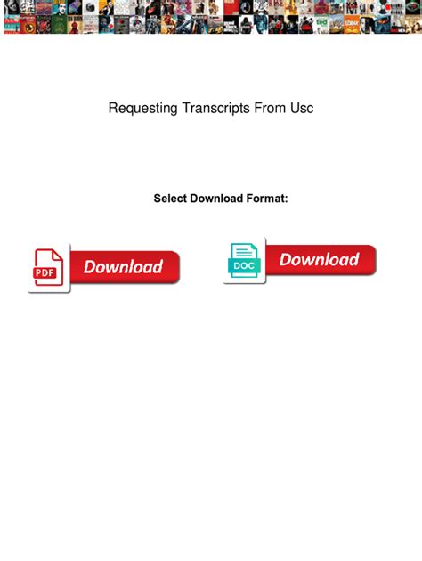 Fillable Online Requesting Transcripts From Usc Progress Requesting Transcripts From Usc Matx