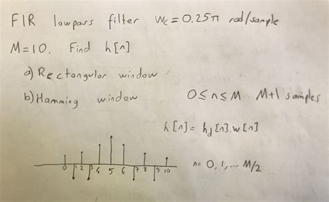 F I R Lowpass Filter W {c} 0 25 Pi
