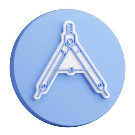 Rendering 3d Del Divisore Della Bussola Di Disegno Per Lo Sketch Strumento Di Progettazione E