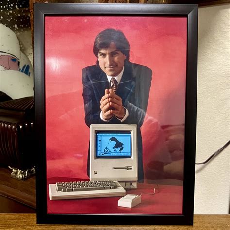 Yahooオークション ビンテージ スティーブ・ジョブズ 写真 額入り