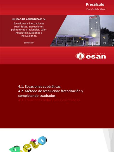 Sem 9 Pdf Factorización Ecuaciones