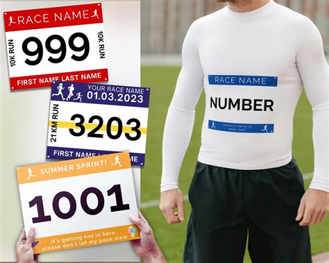 Editable Race Bib Templates Great For Any Racing Event
