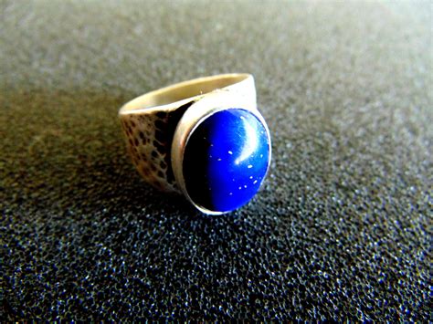 Mens Lapis Ring Signet Ring For Men Blue Lapis Lazuli Ring Men Pinky