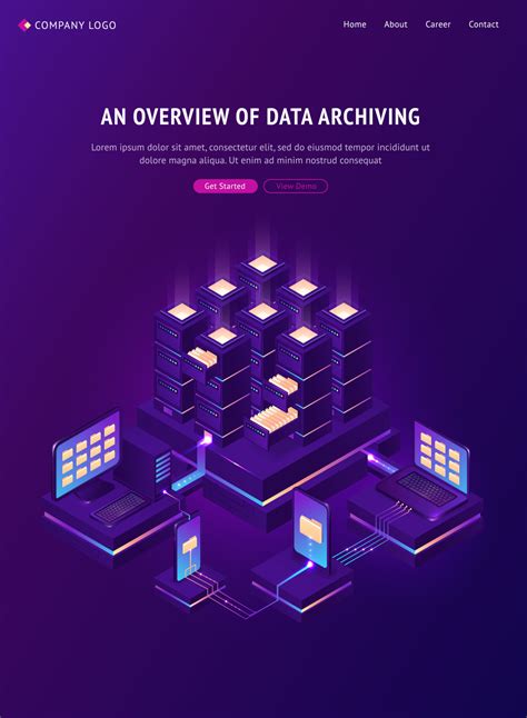 Overview Of Data Archiving Banner 15680660 Vector Art At Vecteezy