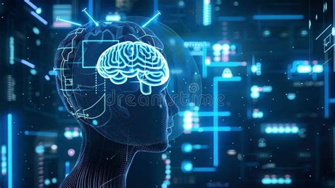 Artificial Intelligence Being Enhanced With Brain Computer Interface Technology Stock Footage
