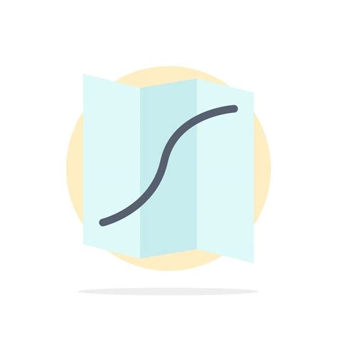 Map Location Navigation Pin Abstract Circle Background Flat Color Icon