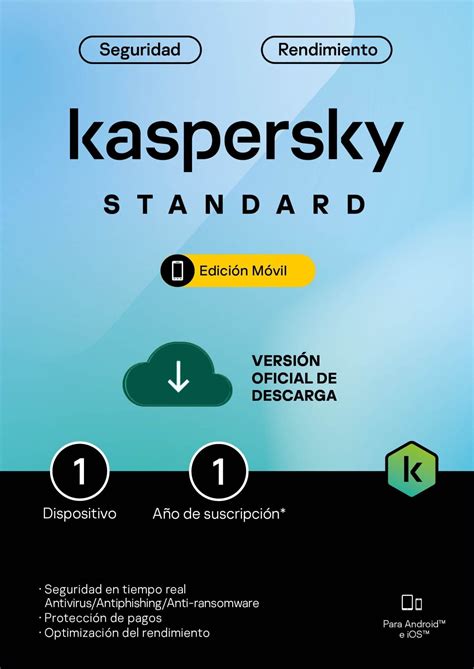 Kaspersky Standard Mobile Android Ios 1 Dispositivo 1 Año Bas Noorhs Latinoamérica